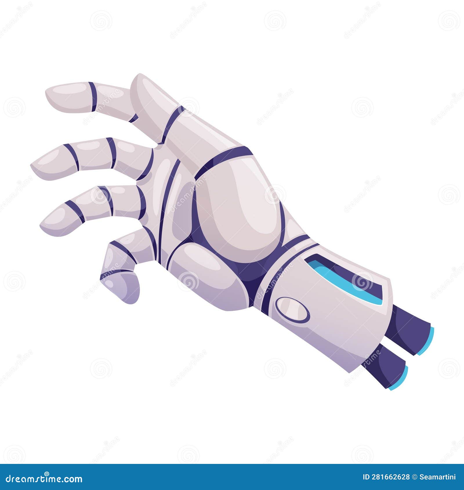 Robot Cyborg Arm, Robotic Prosthesis Human Hand Stock Vector ...
