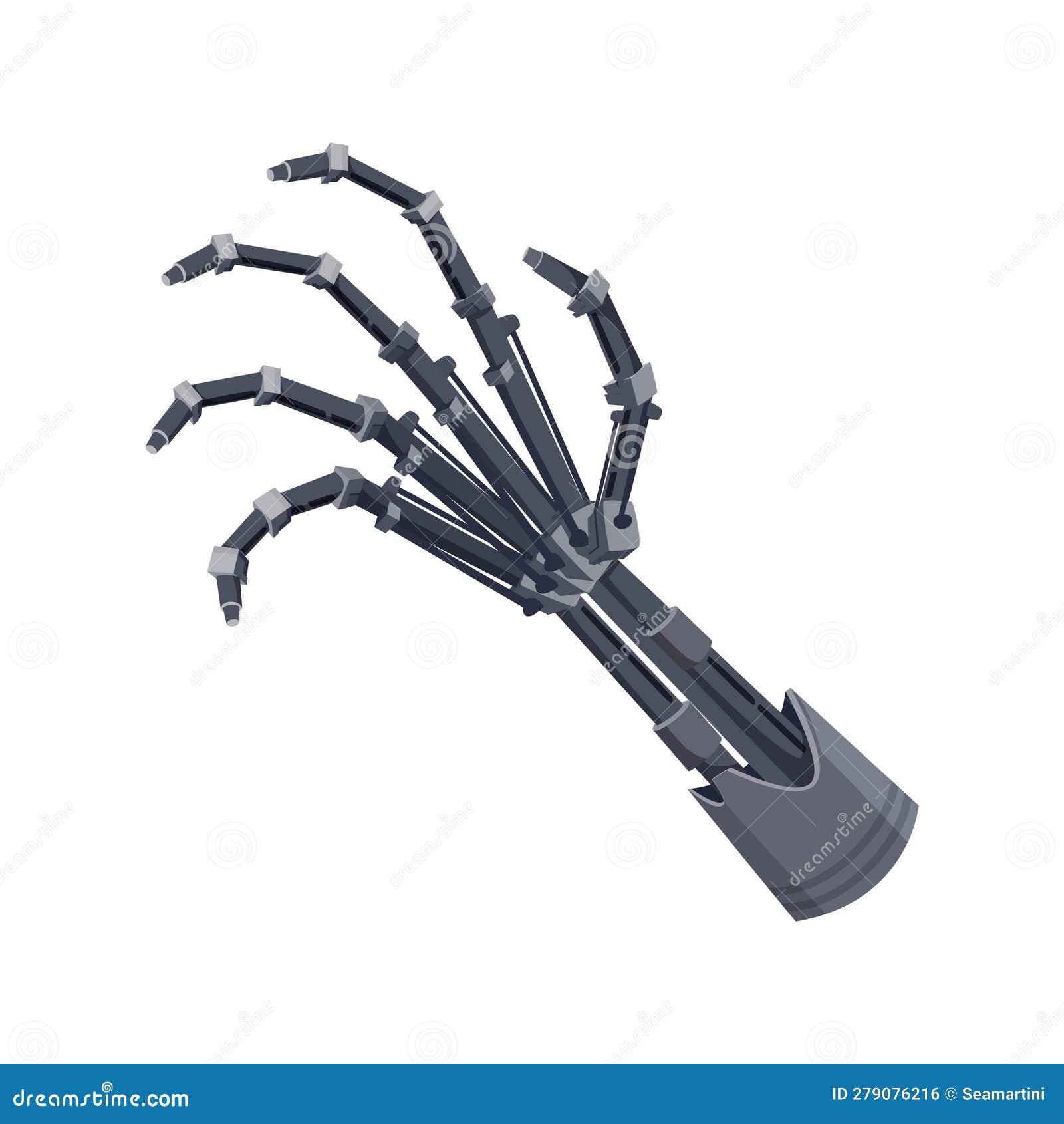 Robot Cyborg Arm, Robotic Prosthesis Human Hand Stock Vector ...