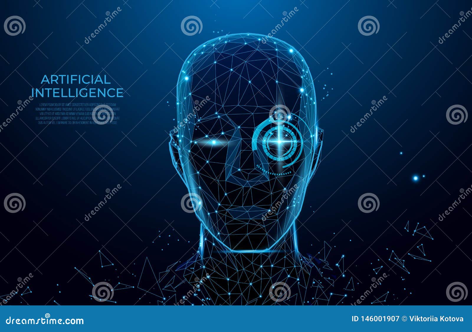 Robot. Biometric Identification Or Facial Recognition System Concept ... Robot. Biometric Identification Or Facial Recognition System Concept ...