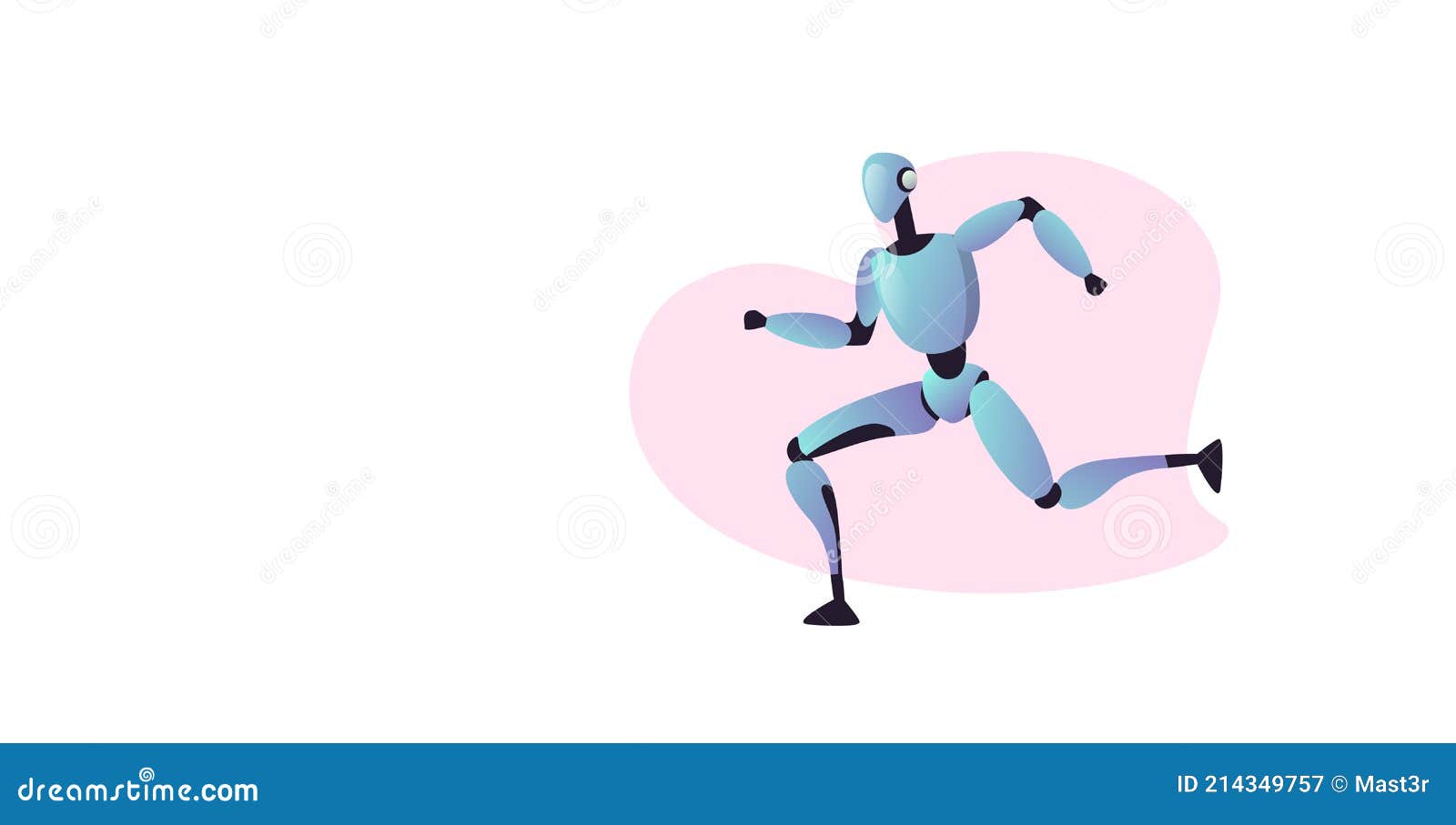 Robot Cyborg Running Modern Robotic Character Artificial Intelligence ...
