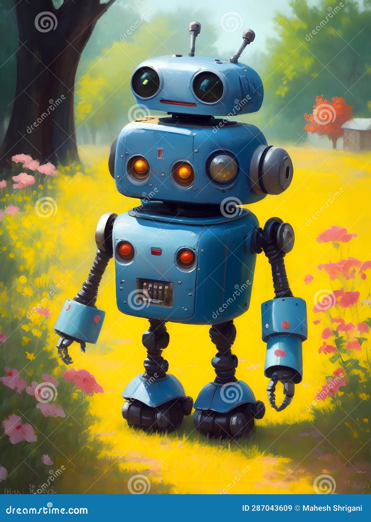 Cyborg Soldier Holds Energy Stock Image | CartoonDealer.com #14510461