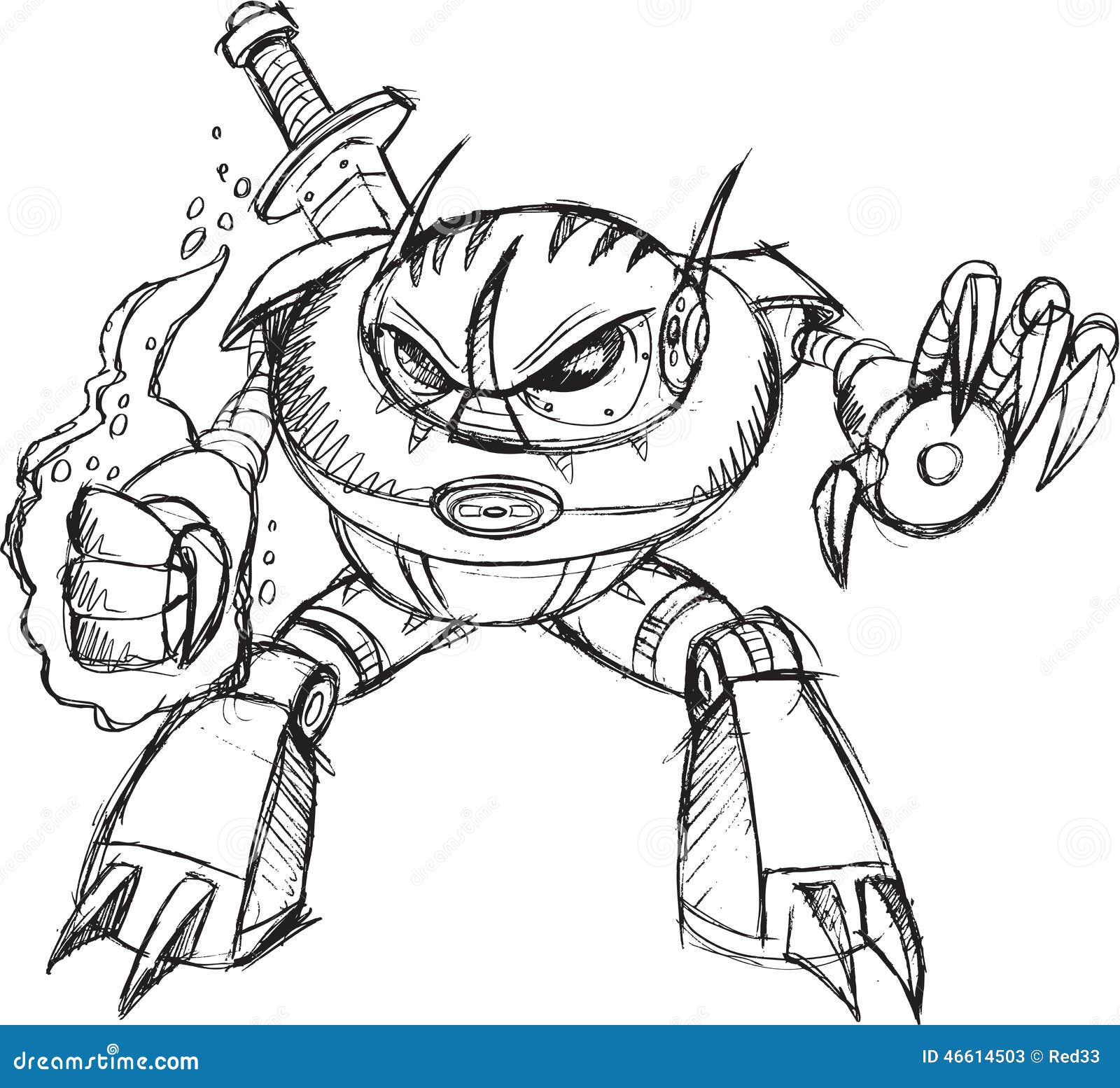 Cyborg Ninja Drawings