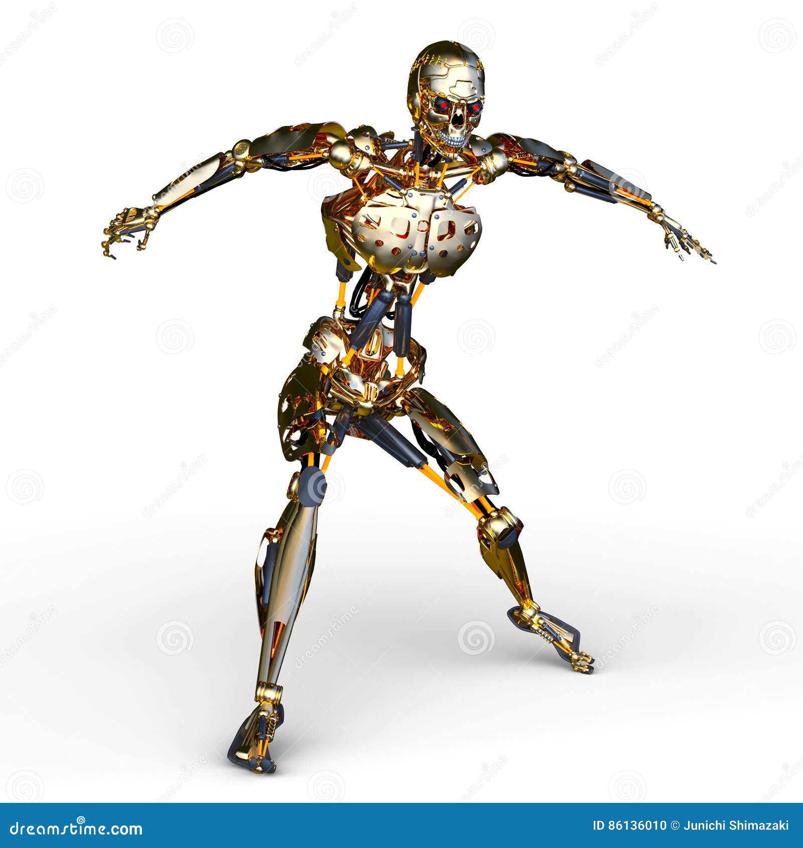 Robot stock illustration. Illustration of skeleton, person - 86136010