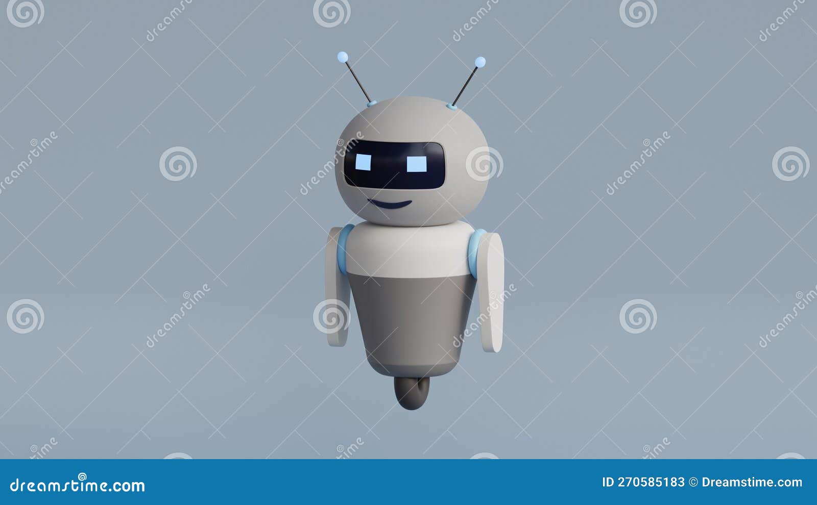 Robot in 3d Style. 3d Render Illustration Stock Illustration ...