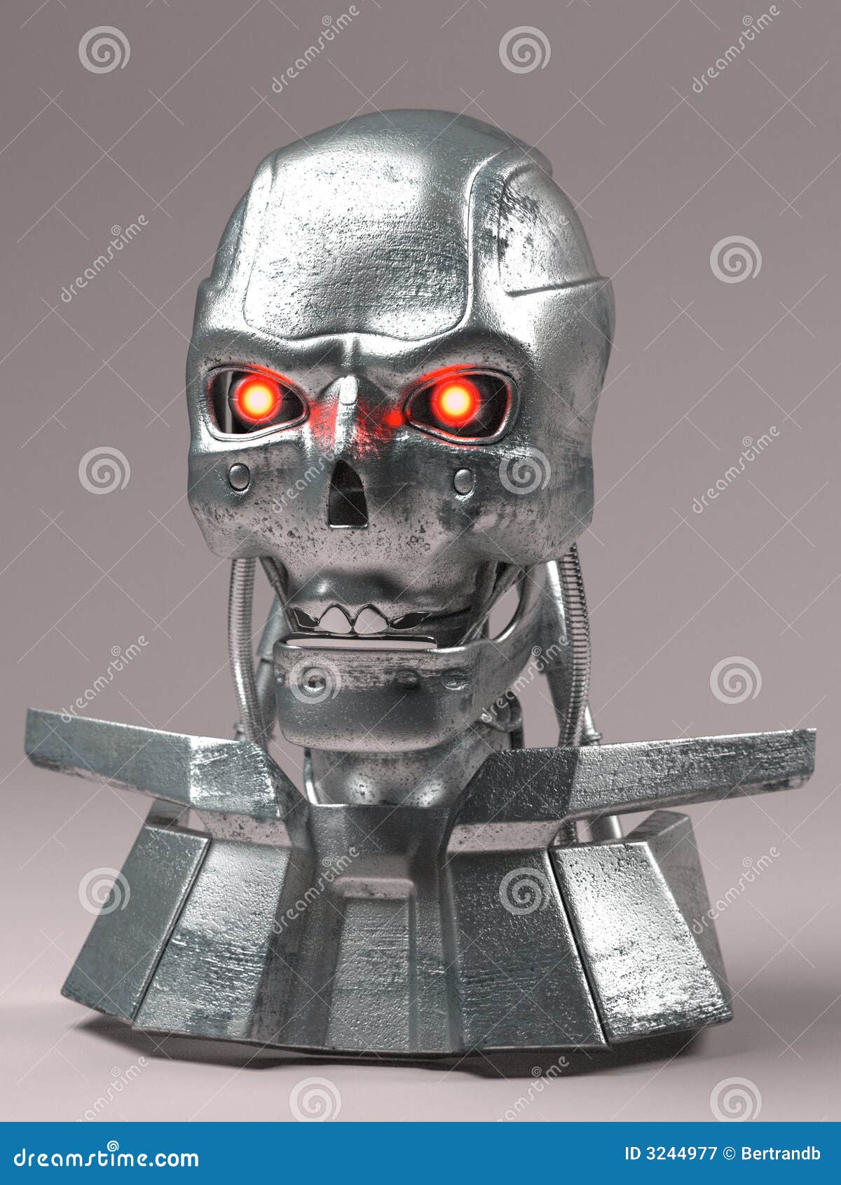 Robot de tueur illustration stock. Illustration du rouge - 3244977
