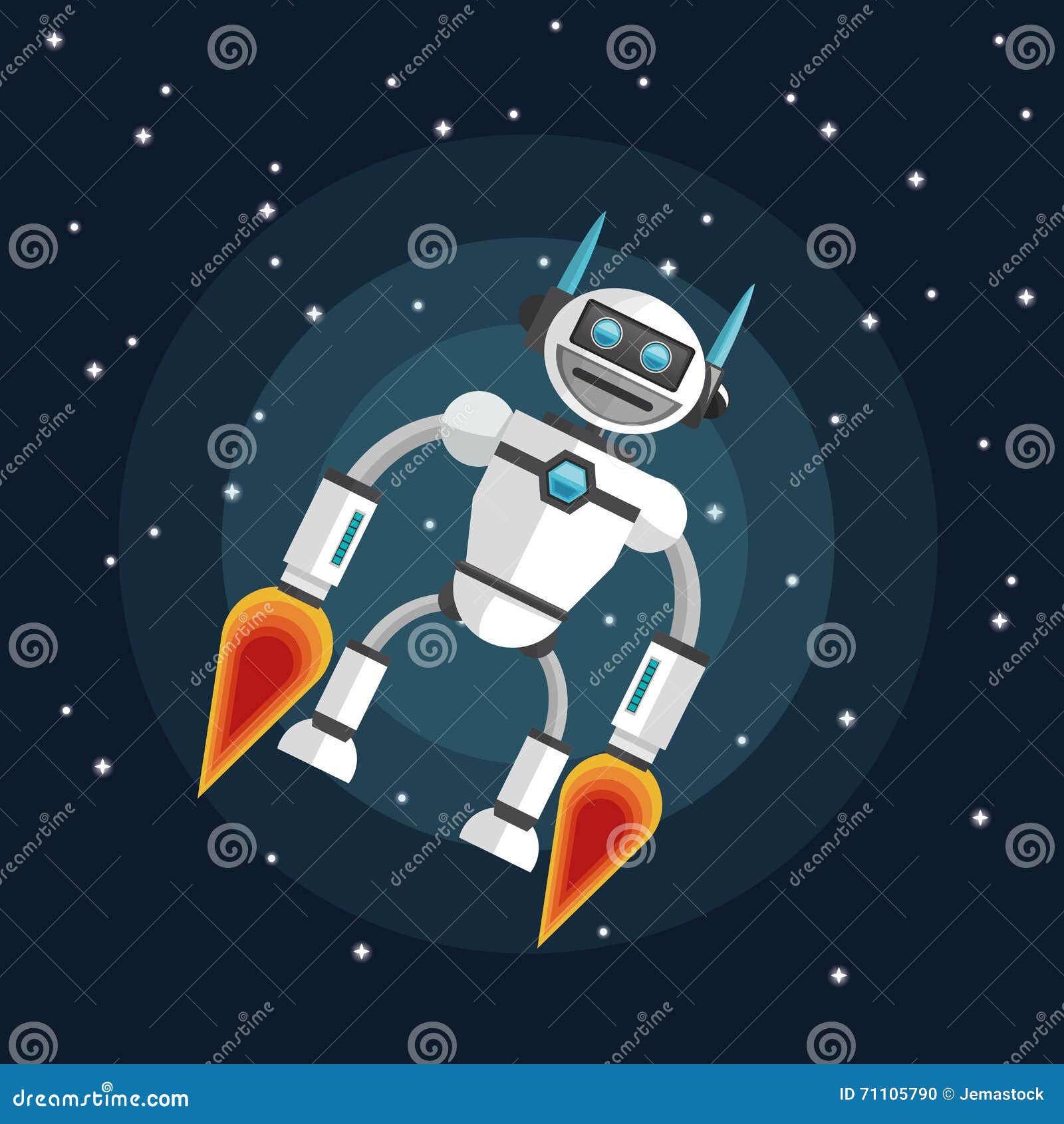Robot Design. Technology Concept. Colorful Illustration Stock Vector ...