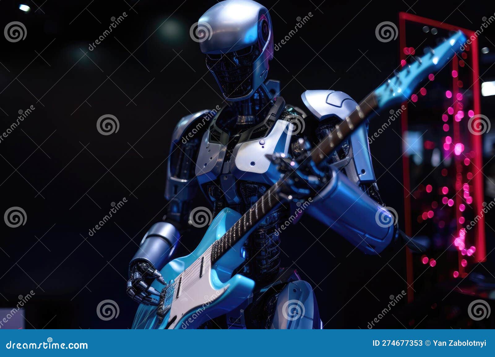 A Robot Designed To Resemble a Pop Star, with a Flashy Appearance and ...