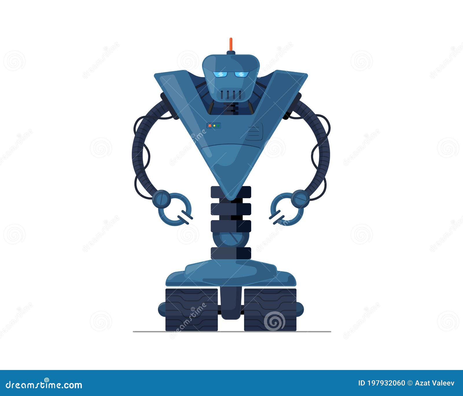 Robot Detailed Cartoon Character. Future Robotic Technology Concept ...