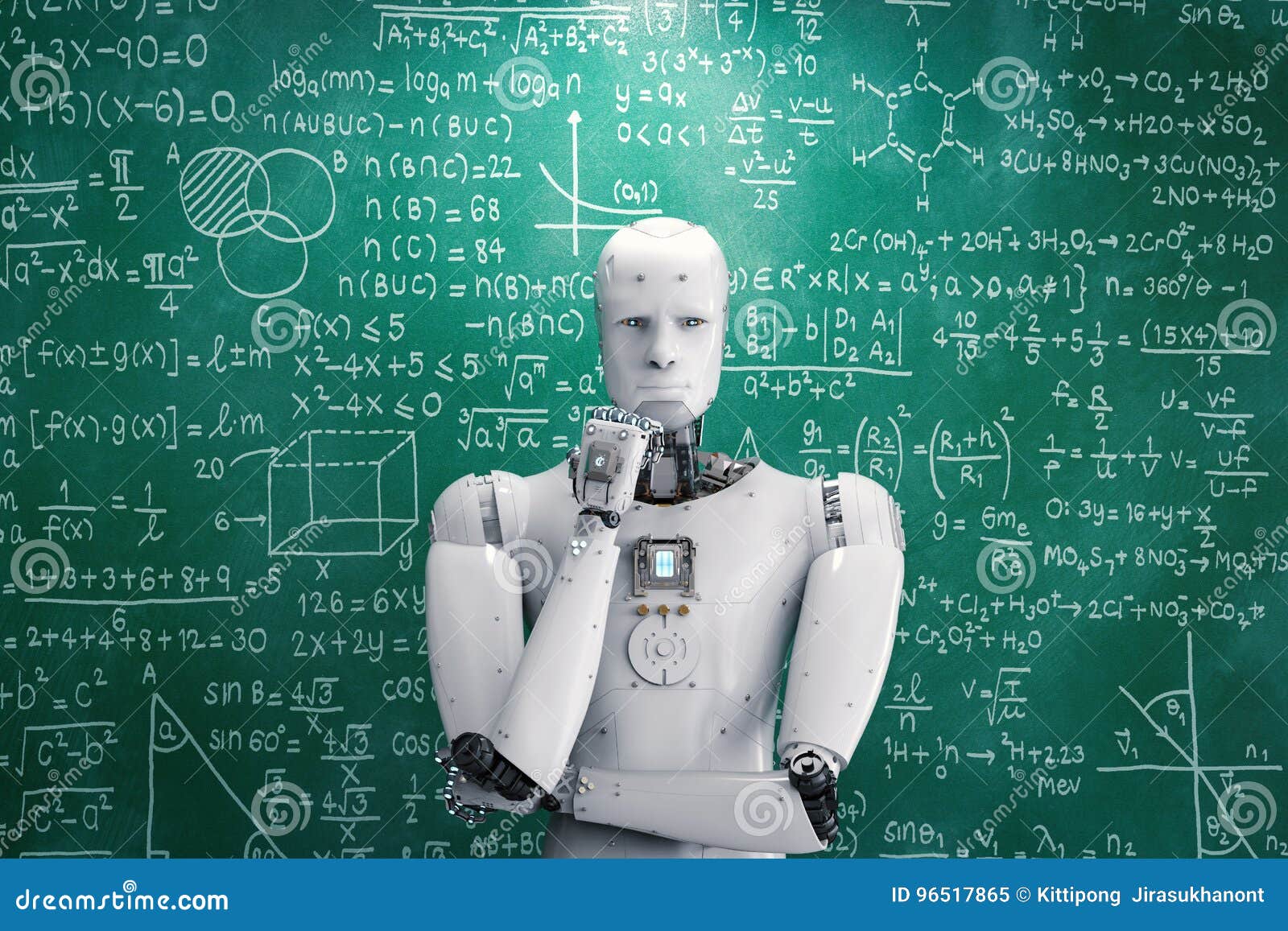 Robot Die of Problemen Leren Oplossen Stock Illustratie - Illustration ...