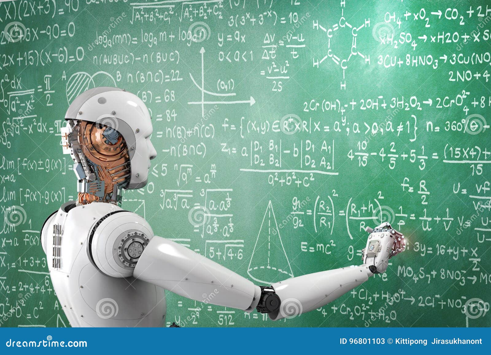 Robot Die of Problemen Leren Oplossen Stock Illustratie - Illustration ...