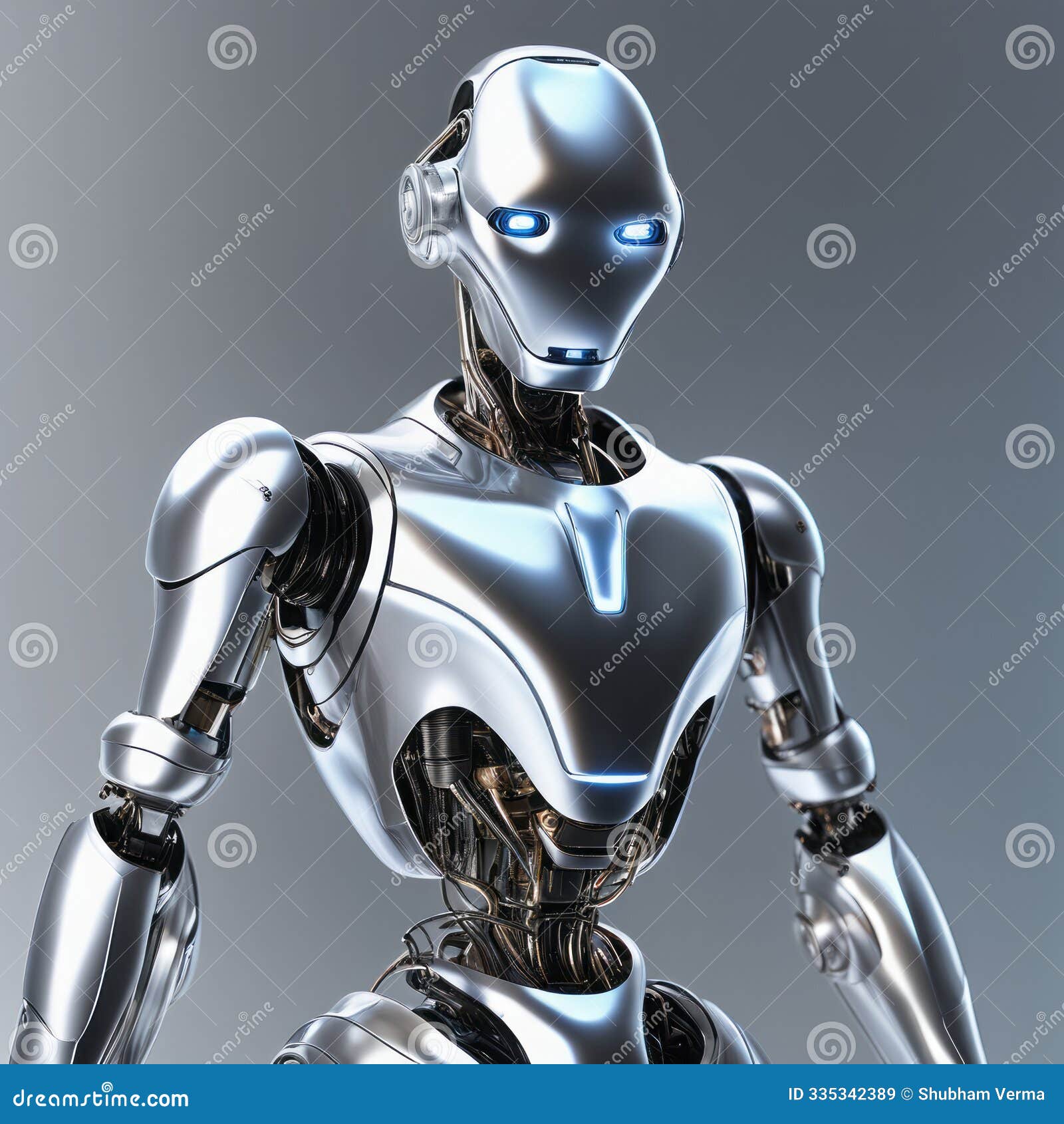 Robot With Digital Background Robot With Digital Background 3d Rendering Robot, Humanoid Robot ...