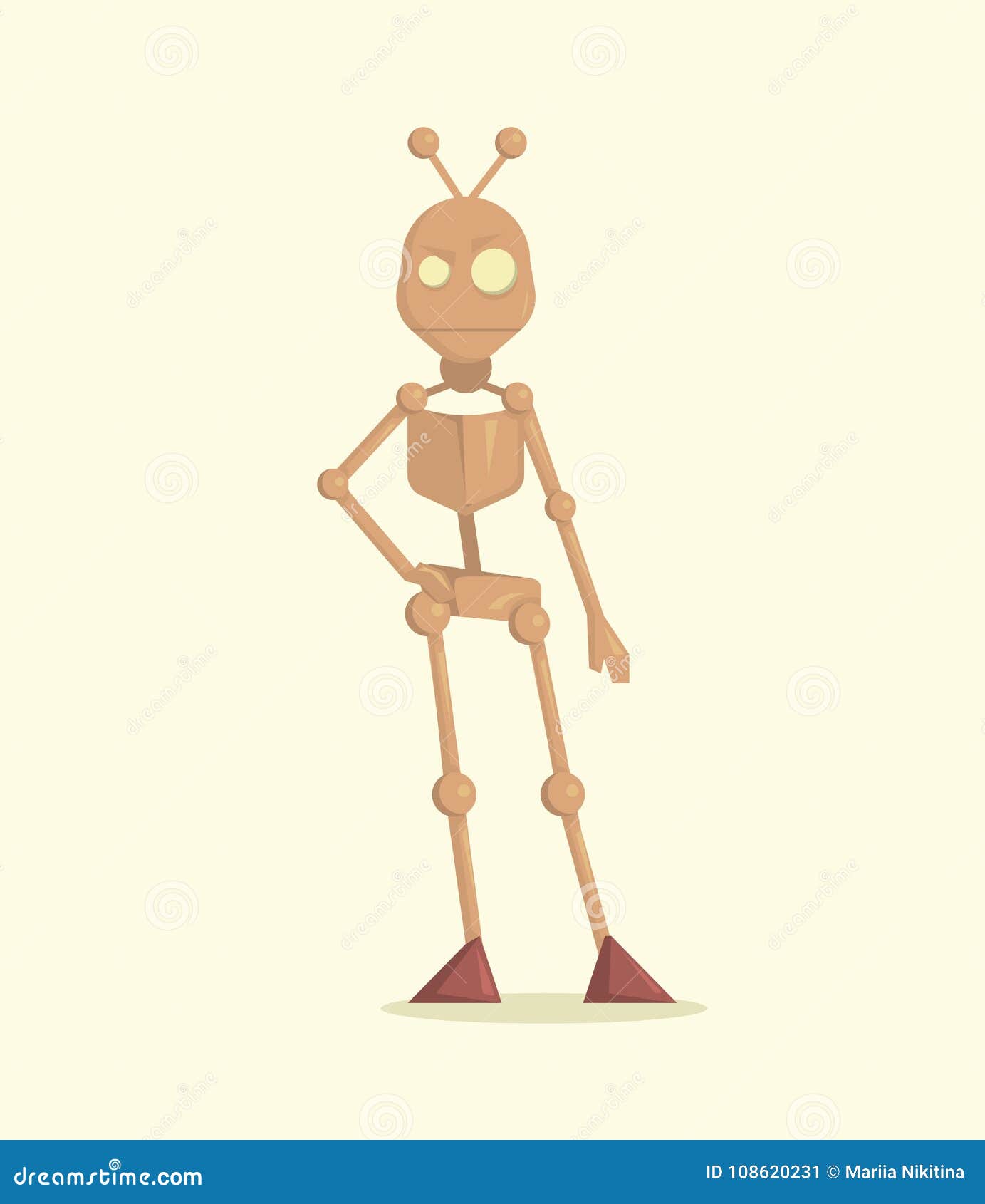 Robot Divertido Del Vector De La Historieta Ilustración del Vector ...