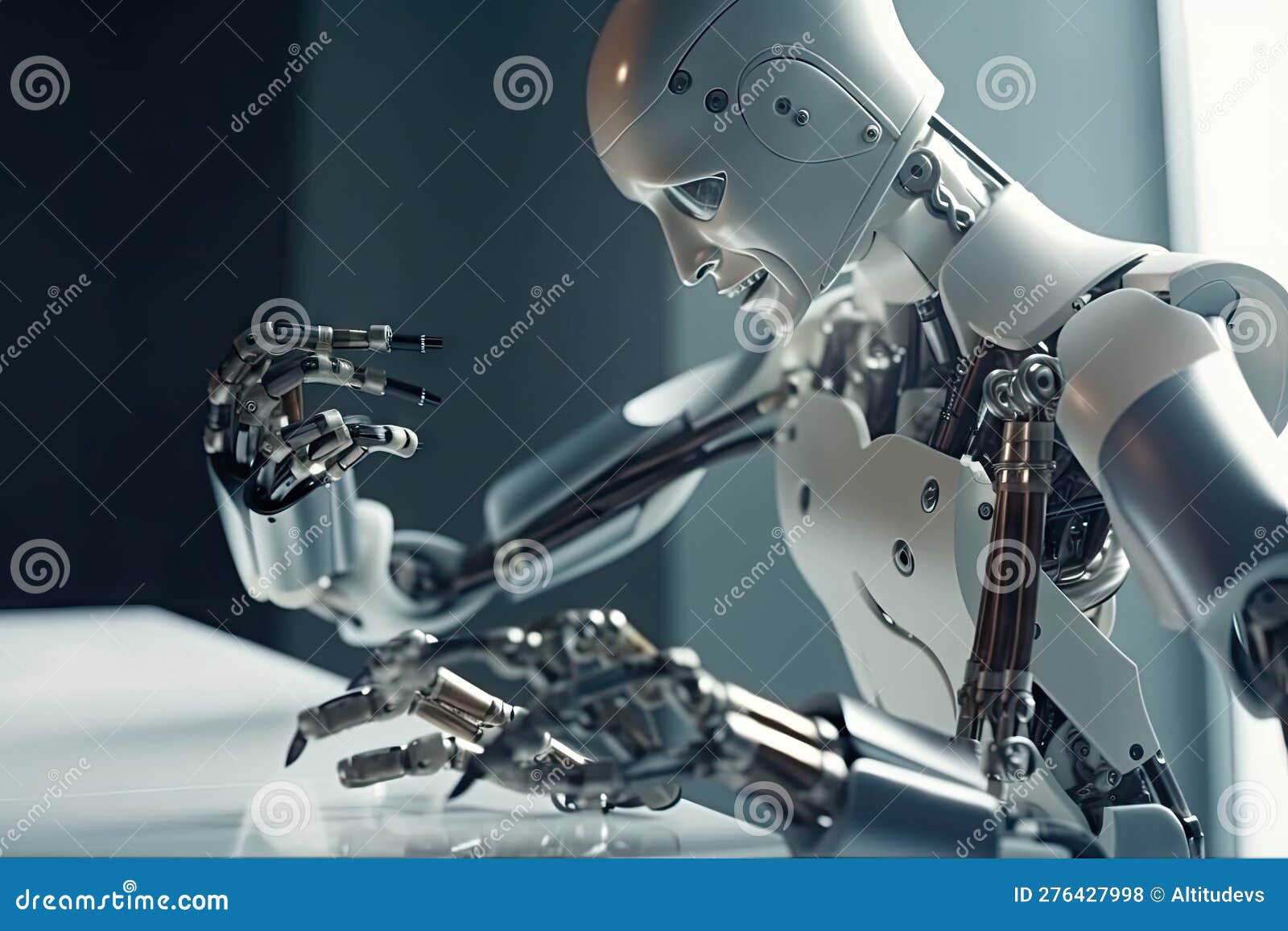 Robot Doctor with Delicate Hands and Precision Instruments Performing ...