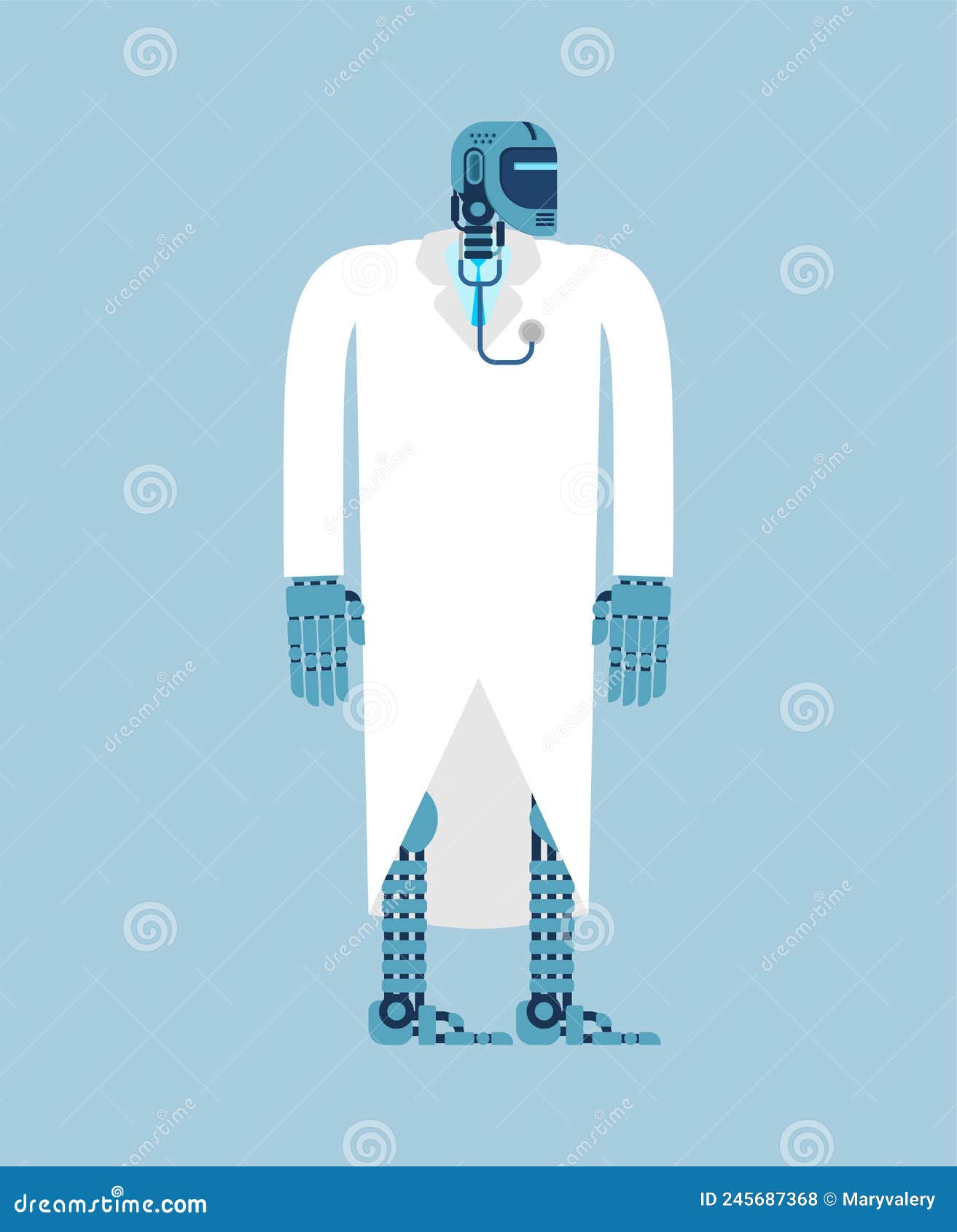 Robot Doctor Isolated. Doctor Cyborg Stock Vector - Illustration of ...