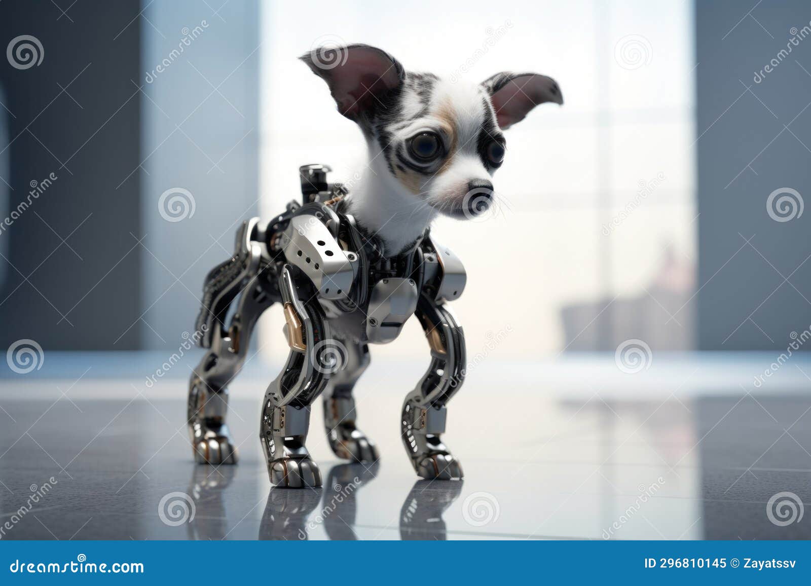 Robot Dog Pet Closeup Indoor Stock Image - Image of symbol, artificial ...
