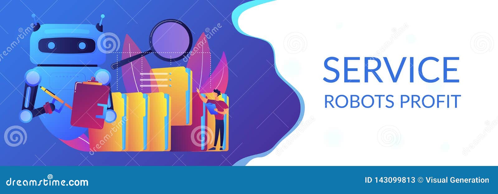 Robotic Process Automation Concept Banner Header. Stock Vector ...