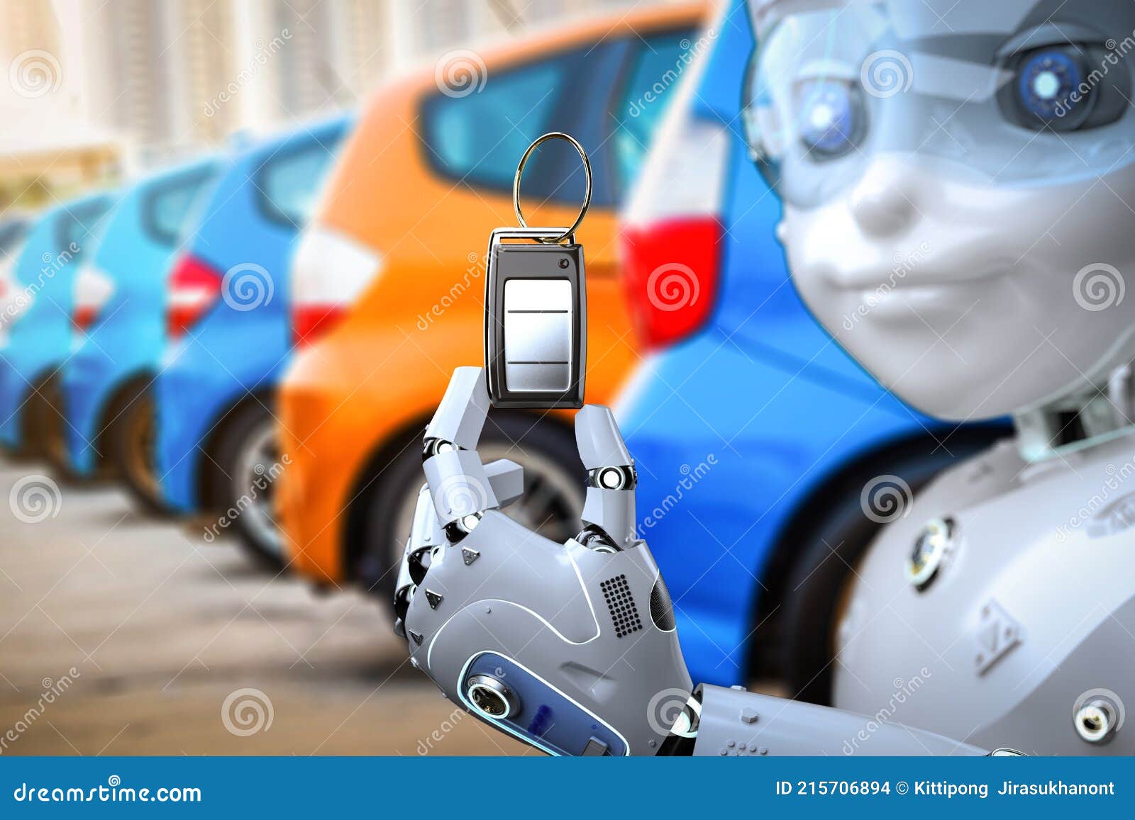 Robot Driver or Automatic Car Stock Photo - Image of lease ...