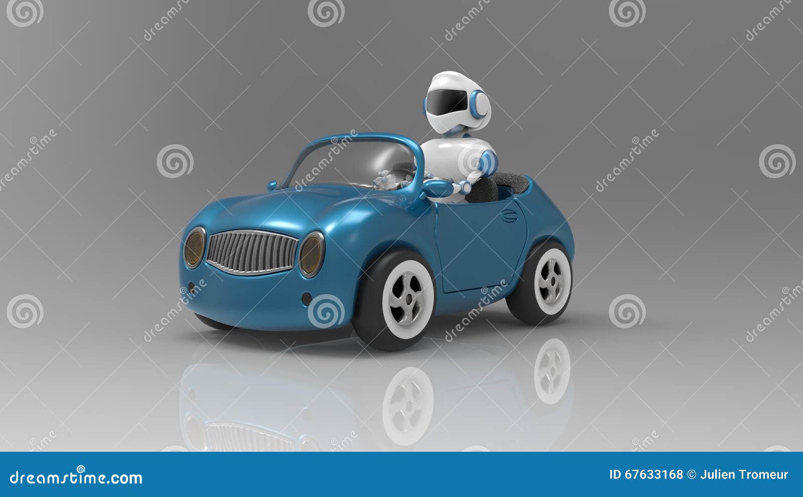 Robot driving stock illustration. Illustration of system - 67633168