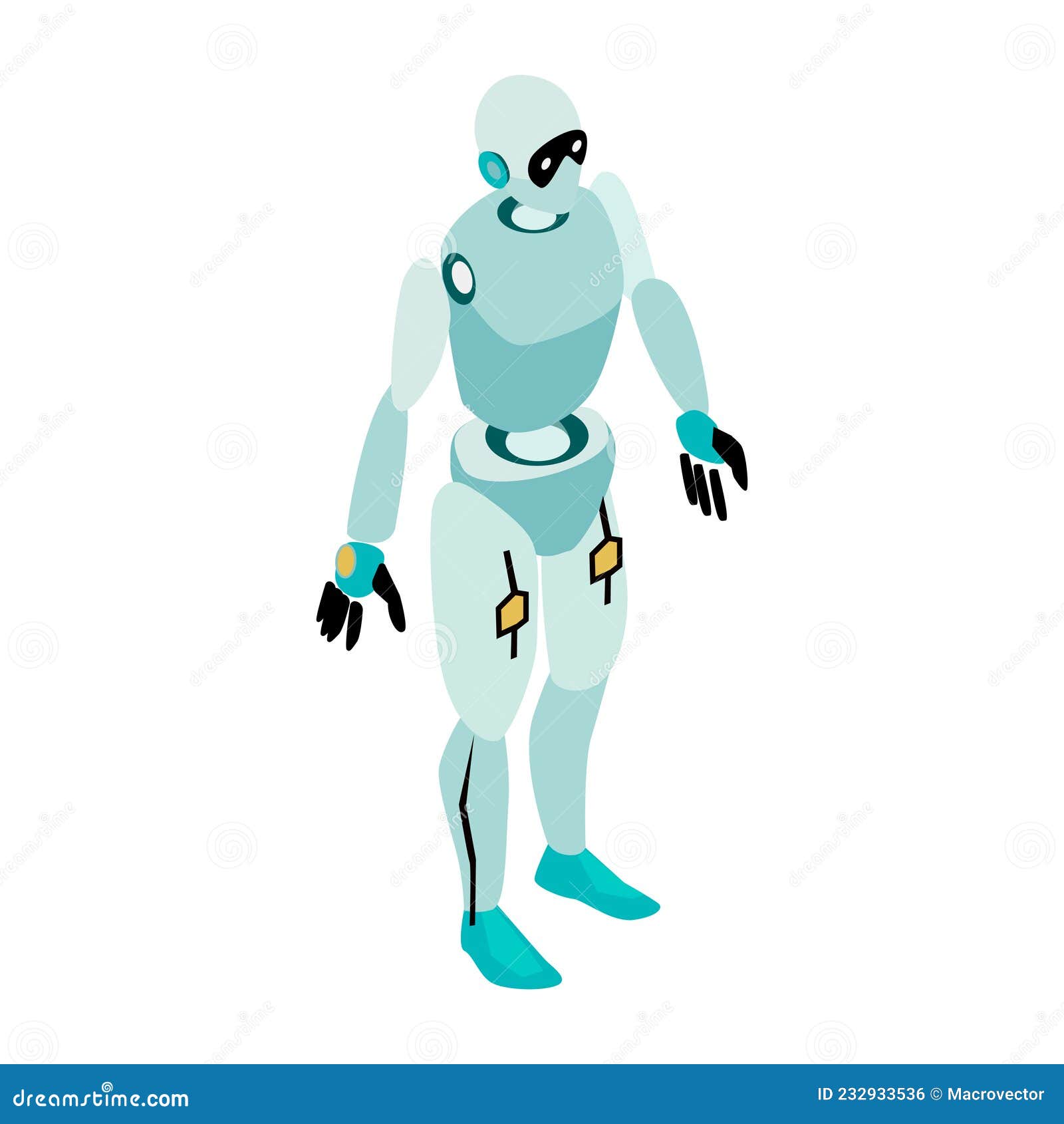 Evolution Of Robot, Man In Metal Exoskeleton Cartoon Vector ...