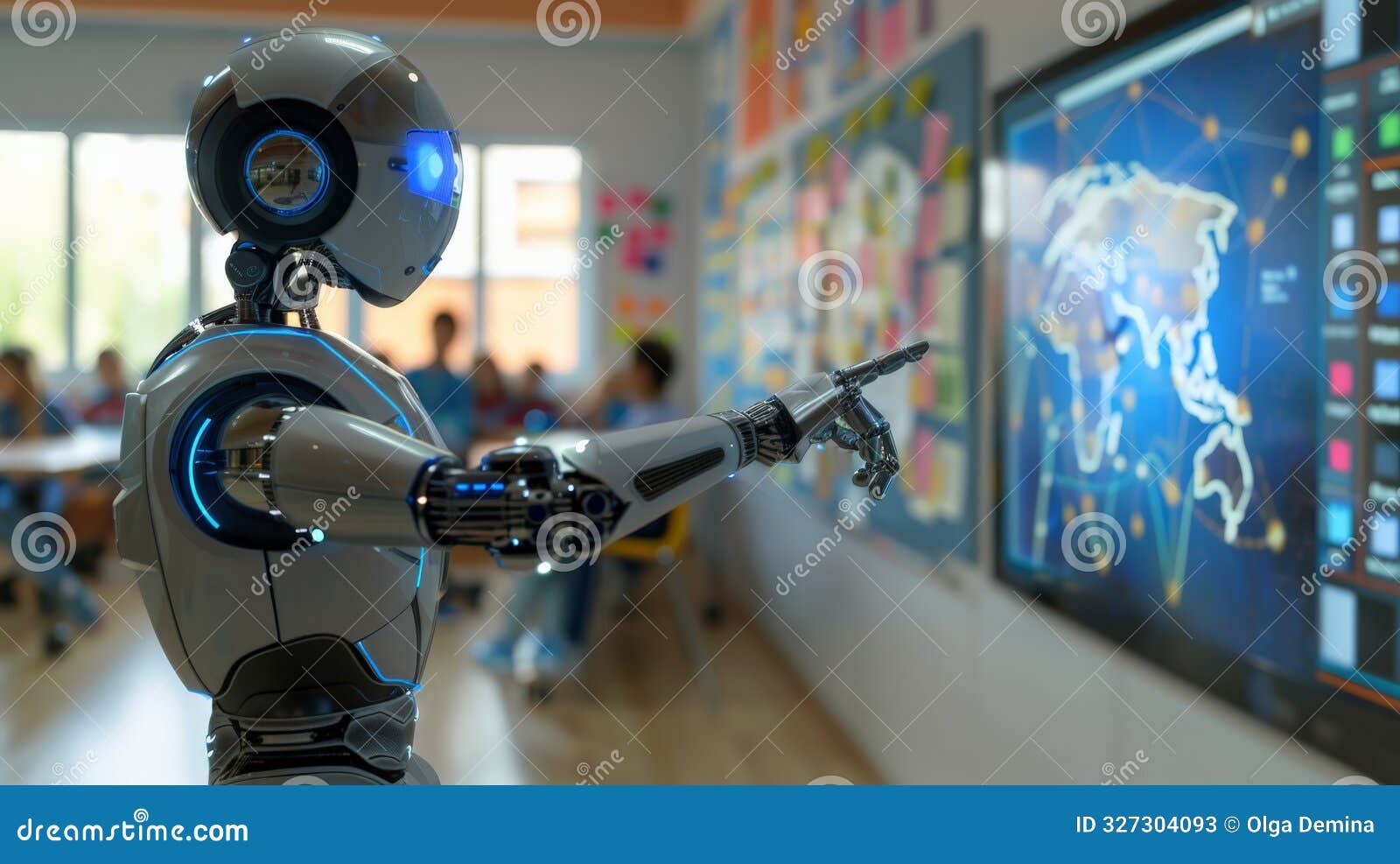 Robot Educator Using Advanced Digital Interface in Classroom with ...