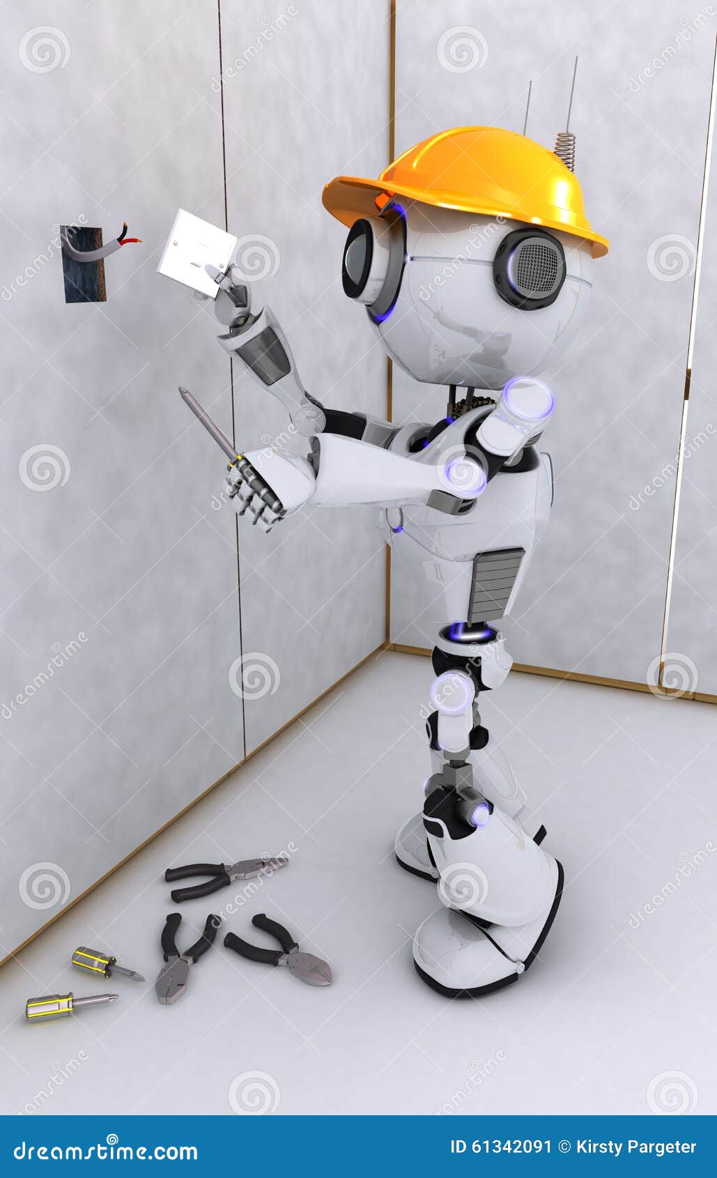 Electrical Contractor Service Banner Use Square Layout With Dark Blue ...