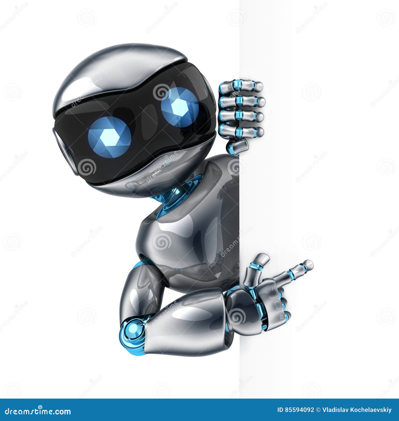 Robot and empty blank stock illustration. Illustration of cyborg - 85594092