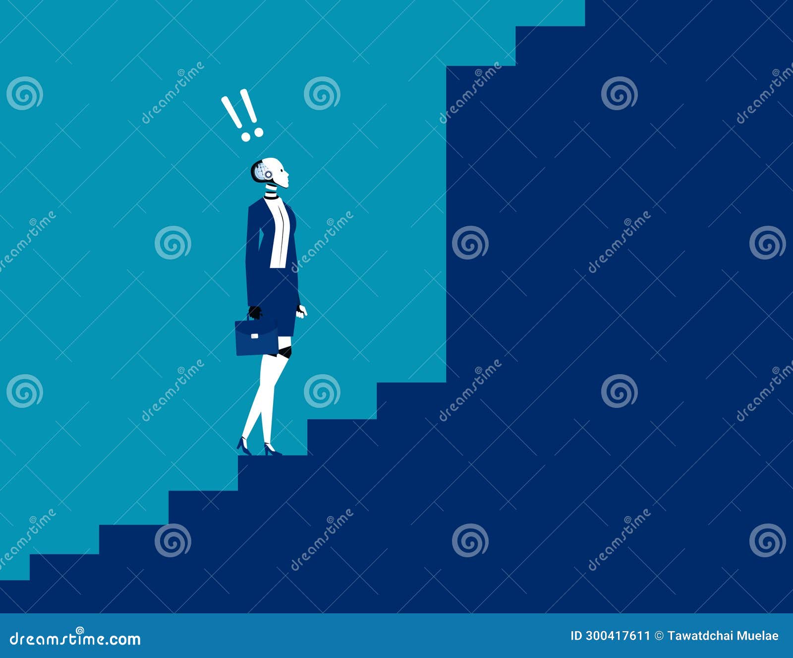 Robot Encounter Problems. Artificial Intelligence Business Vector ...