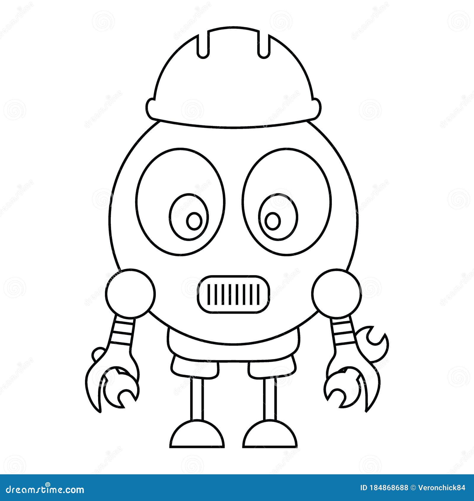 Robot Engineer Icon Robot with Hard Hat. Engineer Icon Stock Vector ...