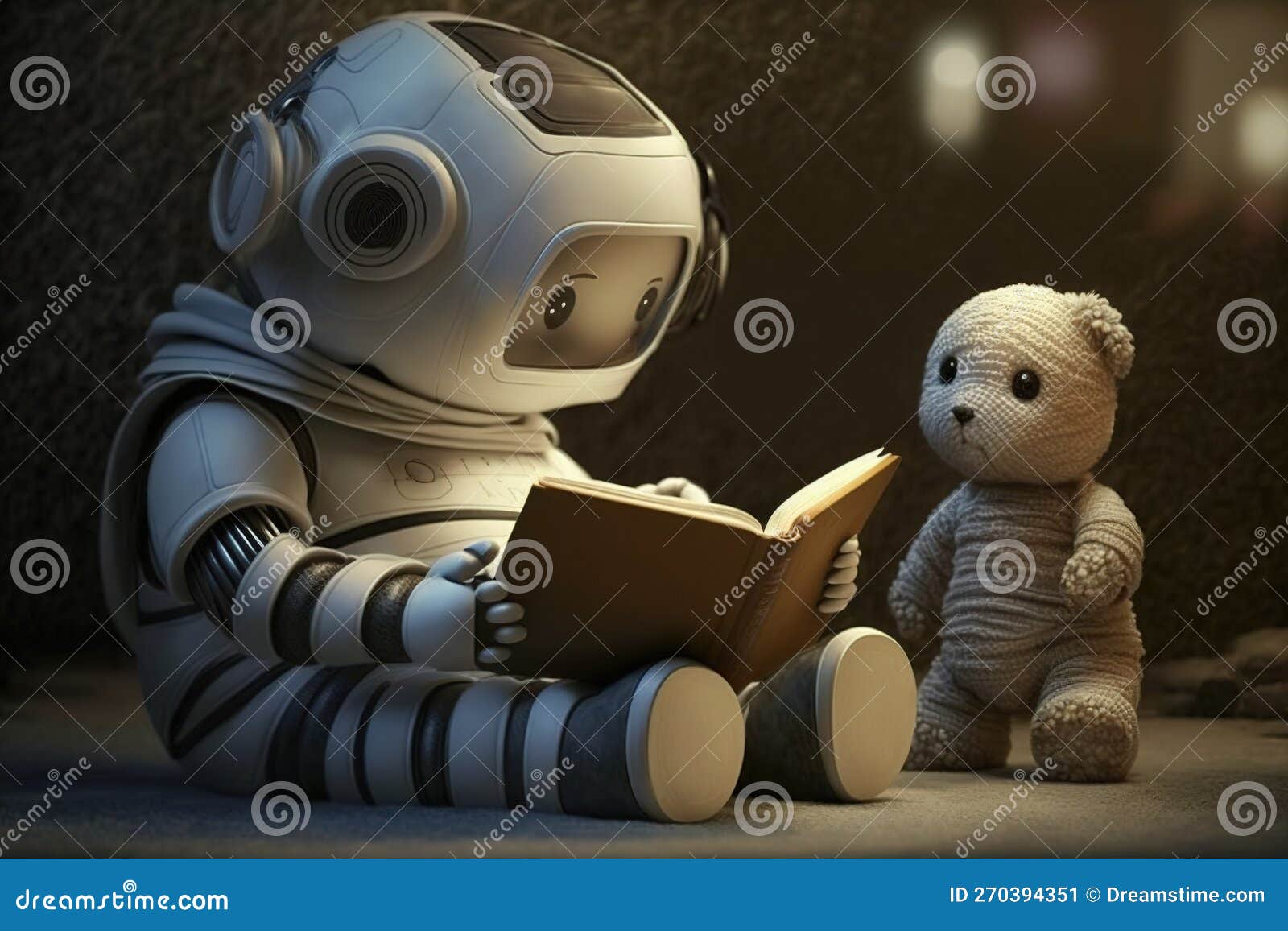 A Robot Entertains and Counts a Small Child, Doing Babysitting Work for ...
