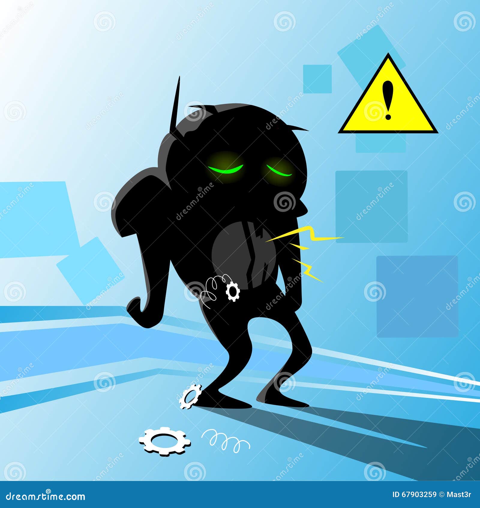 AI Art Fail: Robot Drawing A Distorted Mona Lisa Cartoon Vector ...