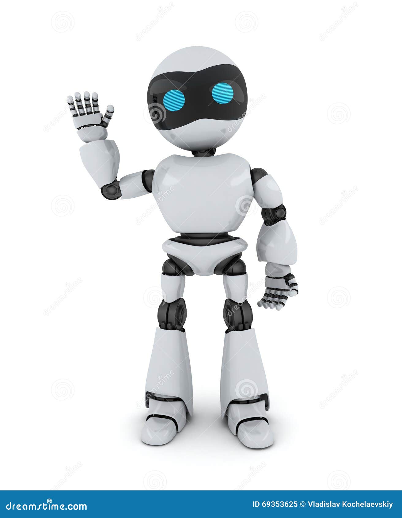Robot et signe salut illustration stock. Illustration du message - 69353625
