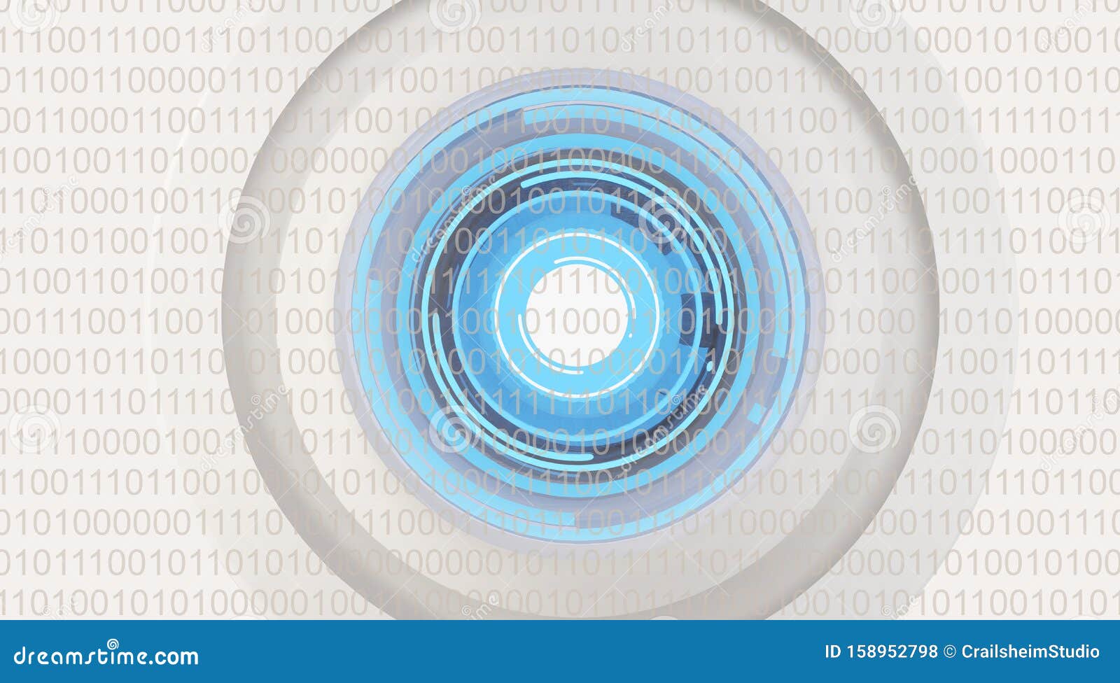 Binary Visualization Of Digital Broadcasting Through Zeros And Ones. Vector Graphics ...