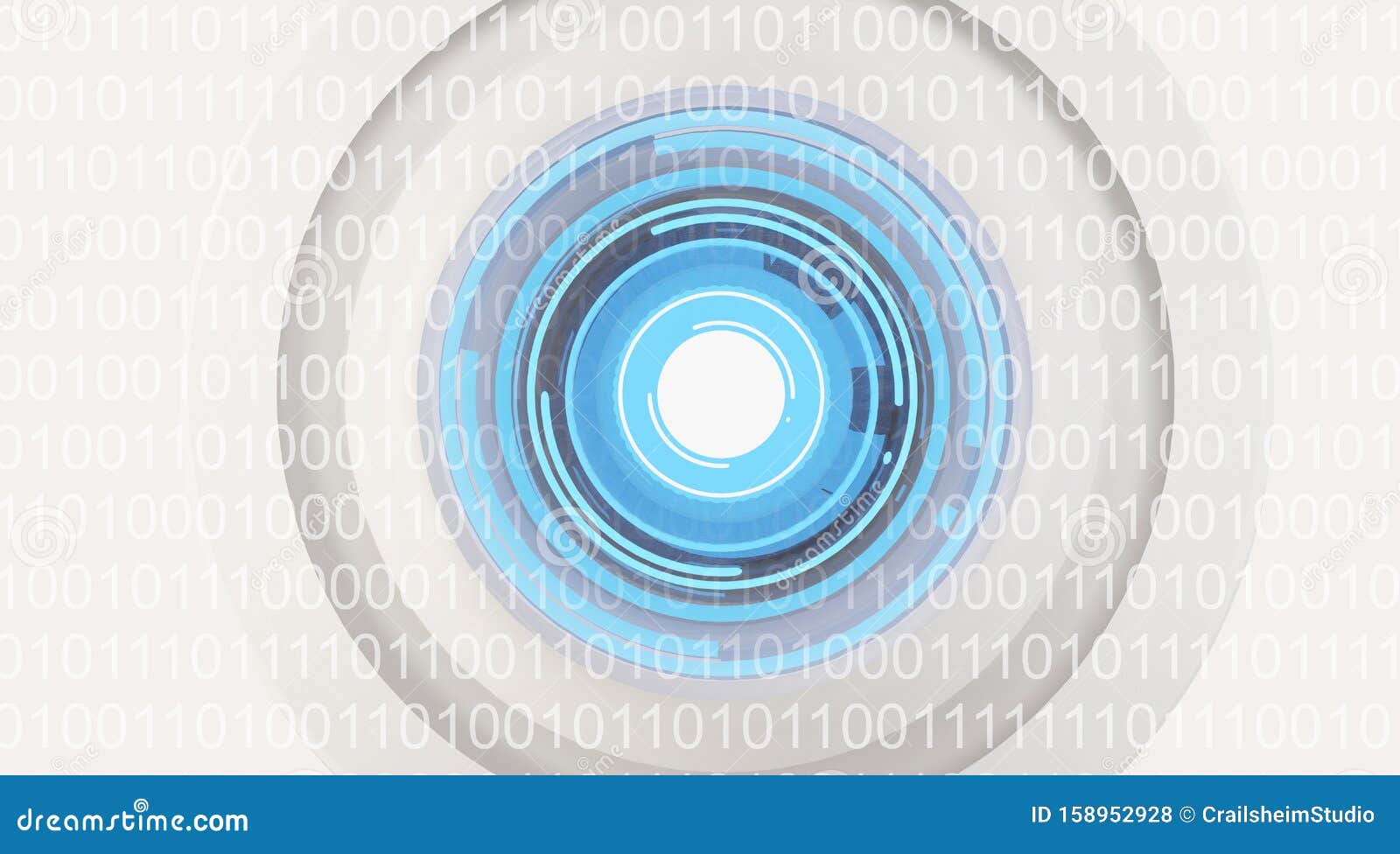 Robot Eye Artificial Intelligence Data Visualization Machine Learning or Data Scan 3d ...