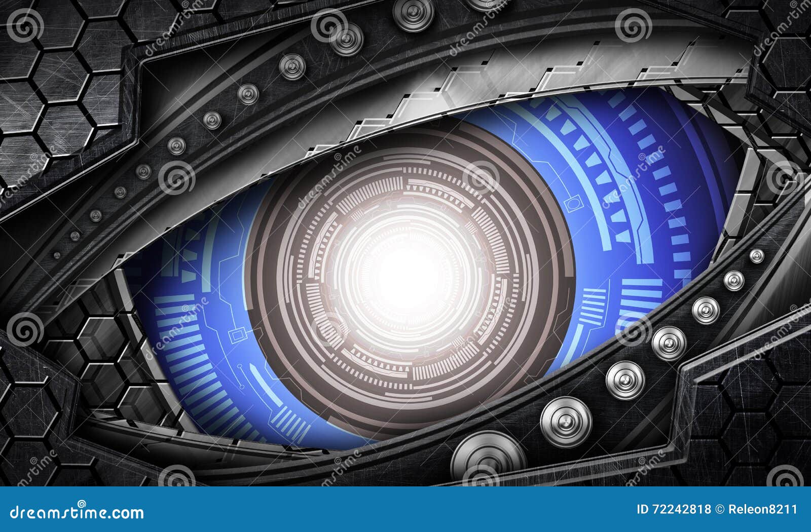 Robot eye. stock illustration. Illustration of mechanical - 72242818