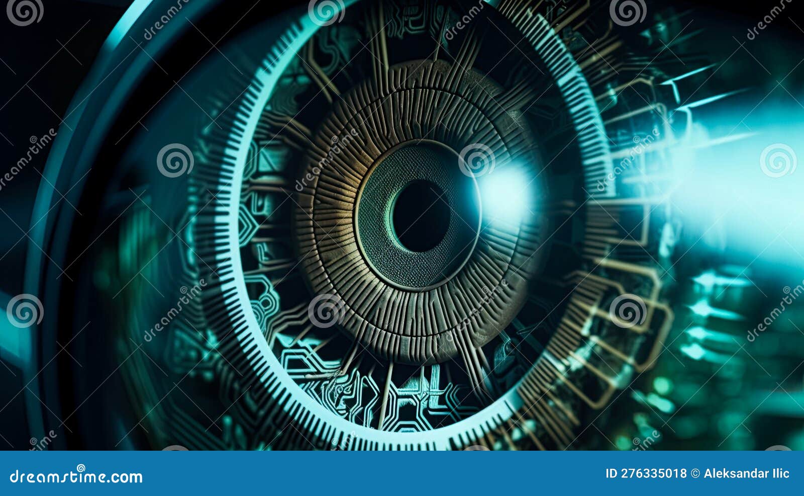 Robot Eye Closeup. Macro Shot of a Robot Eye. Generative Ai ...