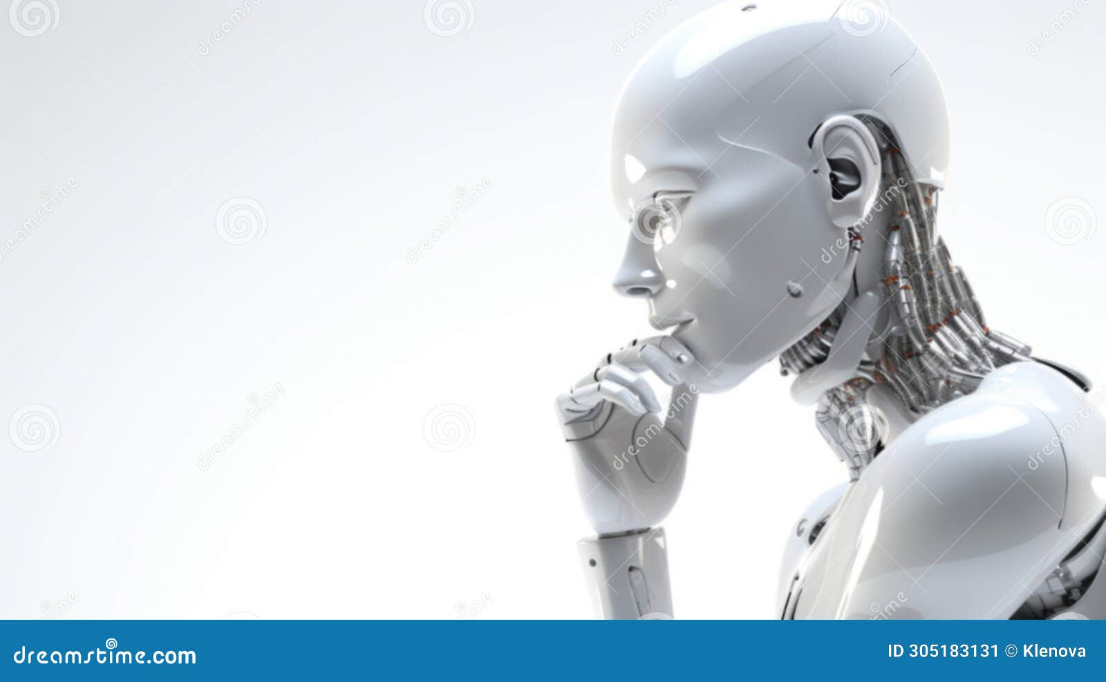 Robot Face, Artificial Intelligence Concept. Stock Image - Image of ...