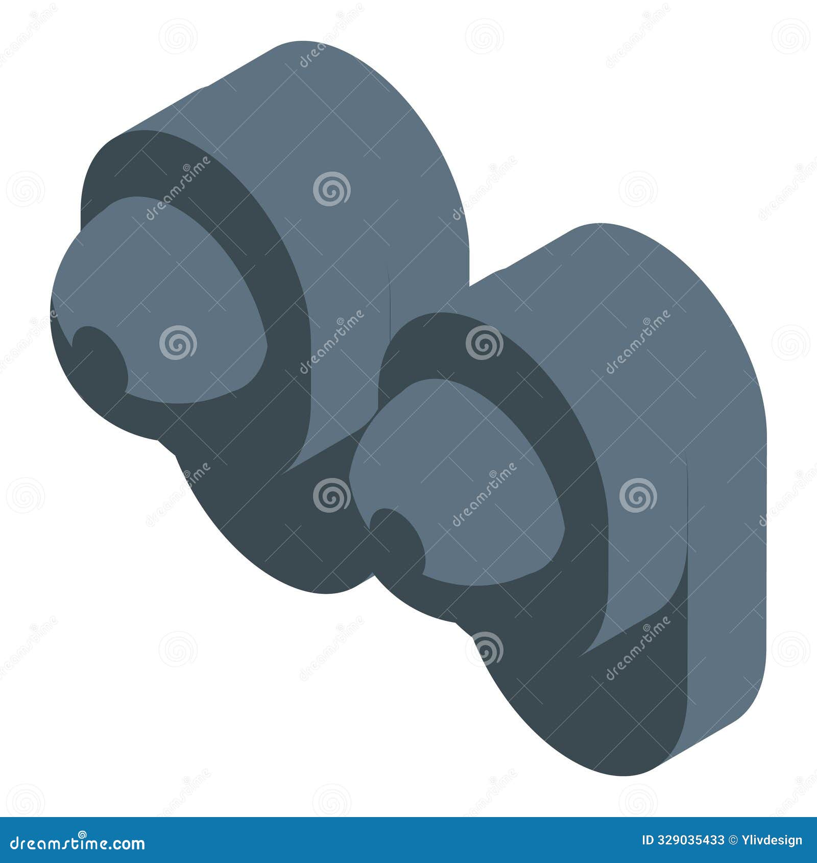 Robot Face with Big Eyes Expressing Curiosity in Isometric View Stock ...