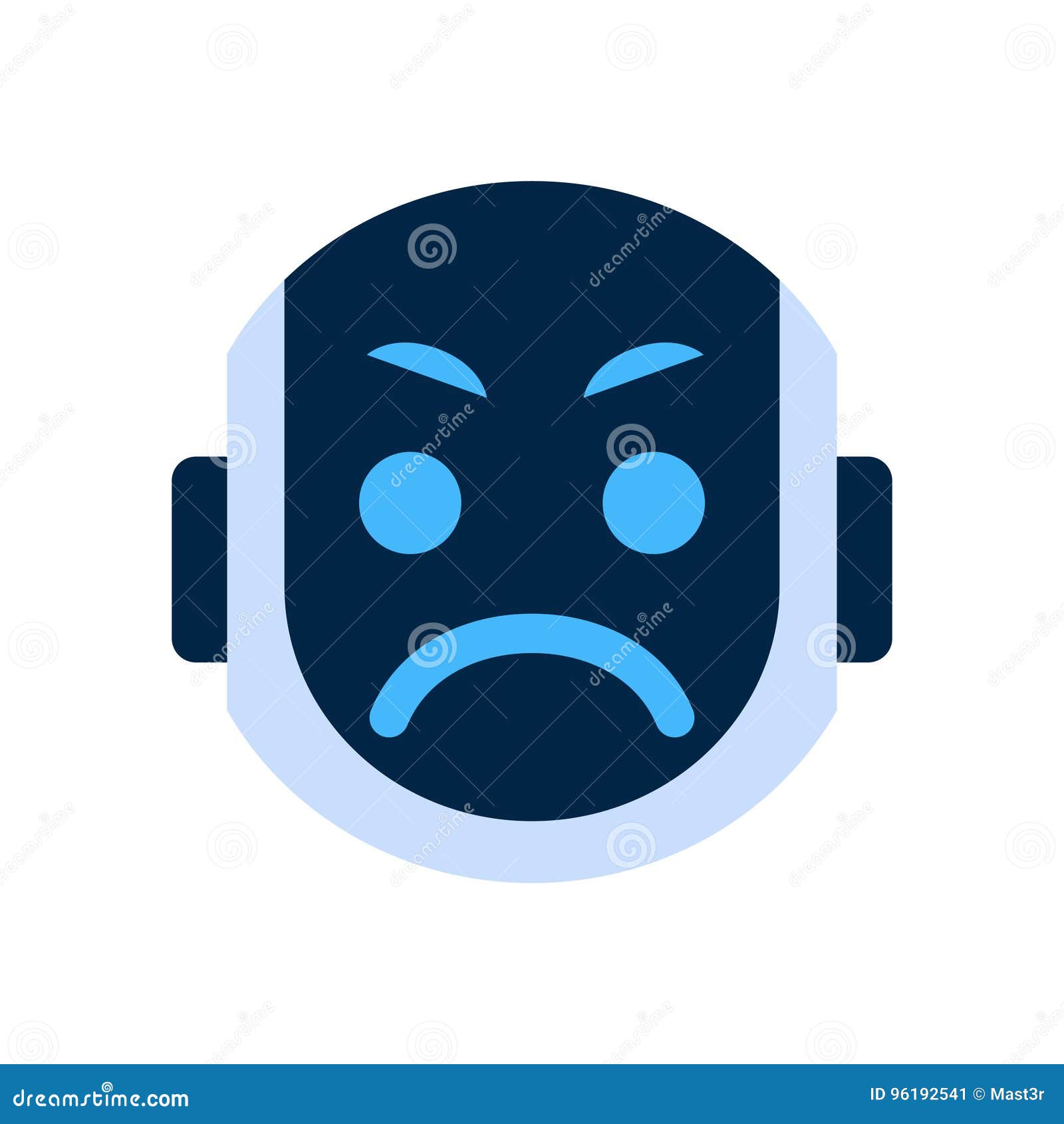 Robot Face Icon Angry Face Emotion Robotic Emoji Stock Vector ... Robot Face Icon Angry Face Emotion Robotic Emoji Stock Vector ...
