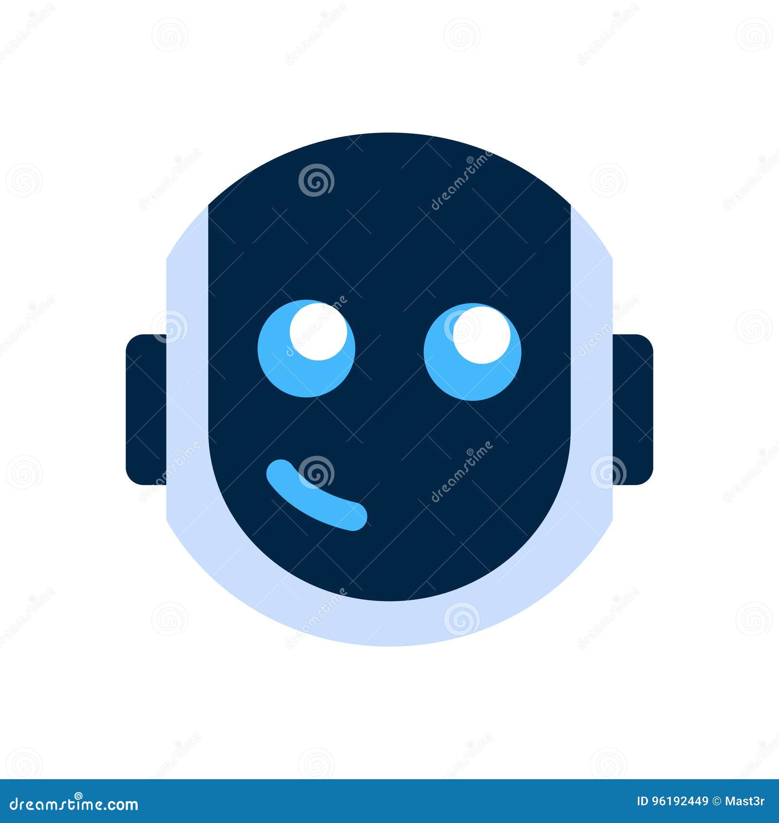 Robot Face Icon Smiling Face Emotion Robotic Emoji Stock Vector ...
