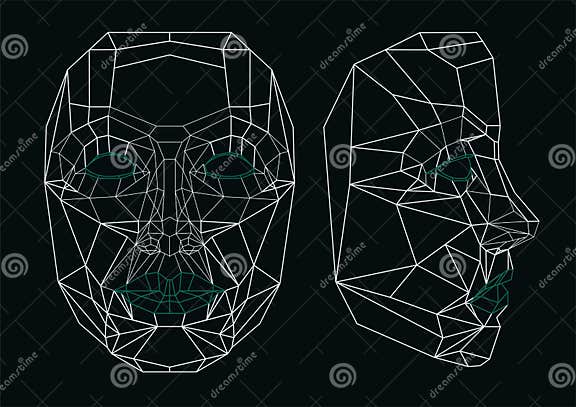 Robot face stock vector. Illustration of engineering - 36814720