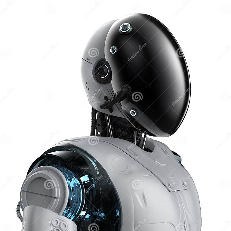 Robot with face mask stock illustration. Illustration of background ...