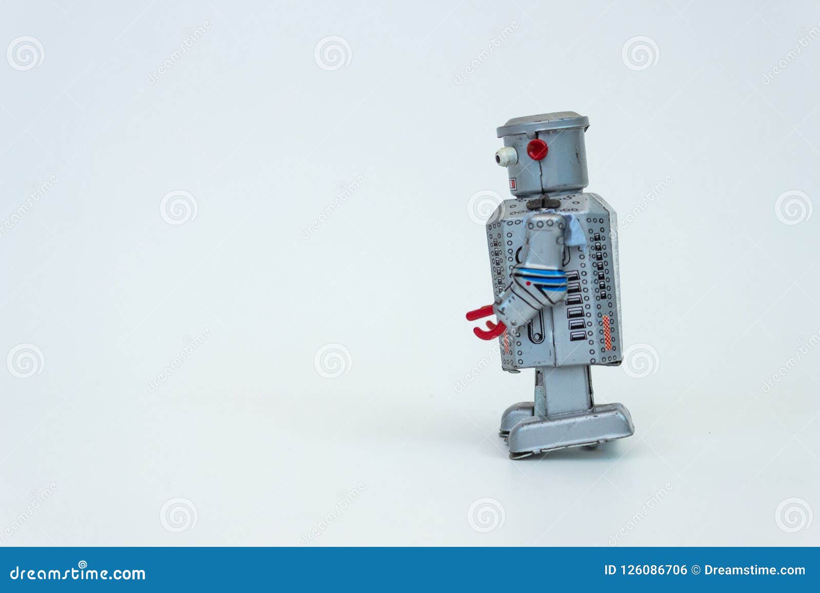 Robot Side View on white stock photo. Image of technology - 126086706