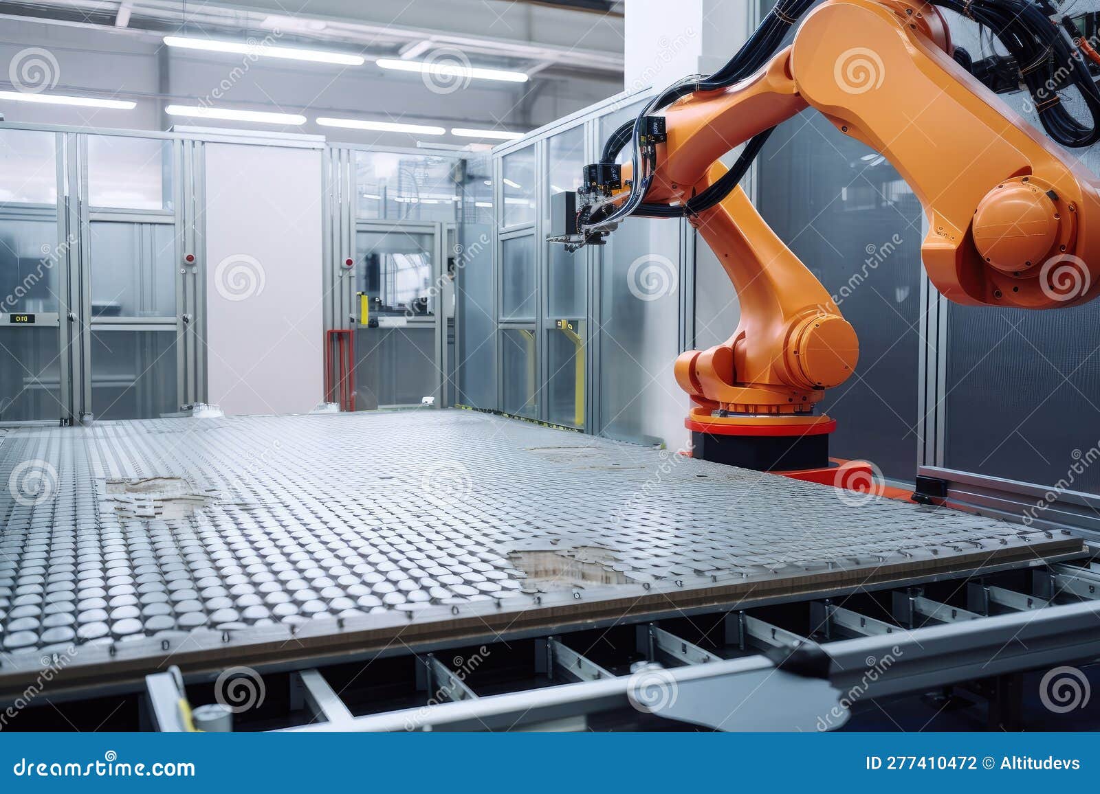 Robot on a Factory Floor, Carrying Out Precision Tasks Stock Photo ... Robot on a Factory Floor, Carrying Out Precision Tasks Stock Photo ...