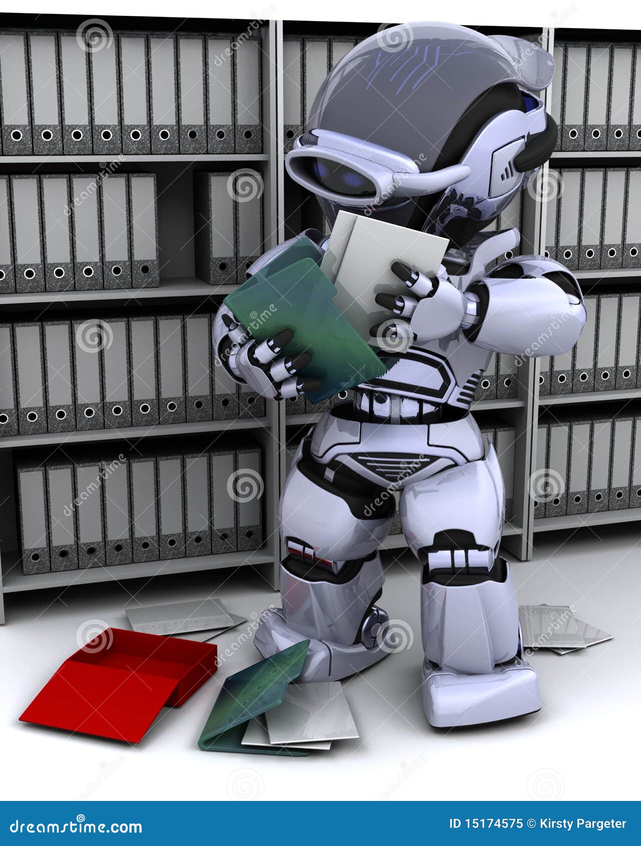 Robot Filing Documents Royalty-Free Stock Photography | CartoonDealer ...