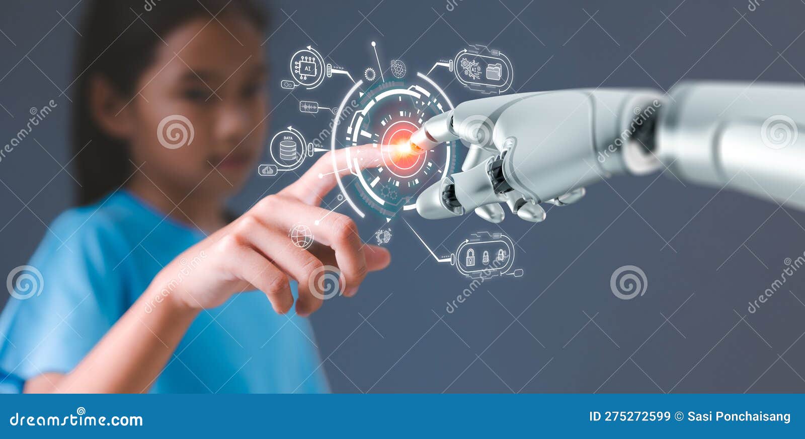 Robot Finger and Human Finger Touching on Global Virtual Network ...