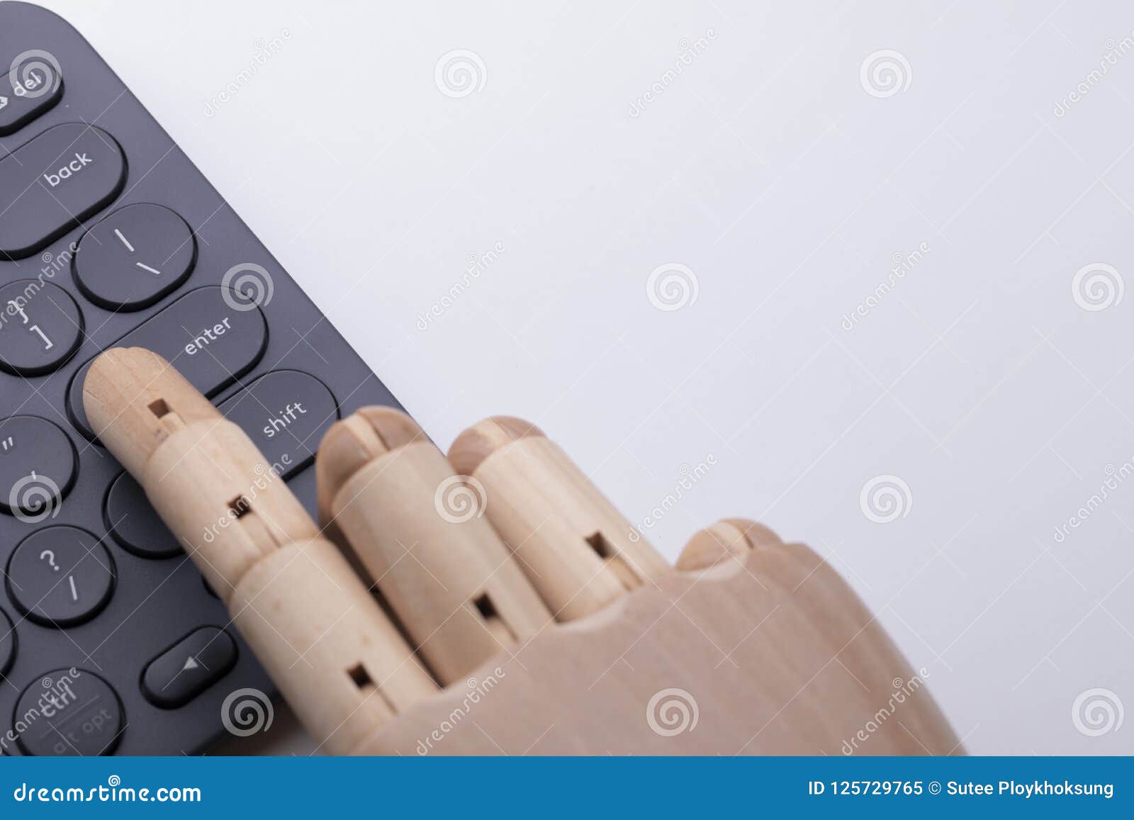 Robot Finger Over Enter Key Royalty-Free Stock Photography ...