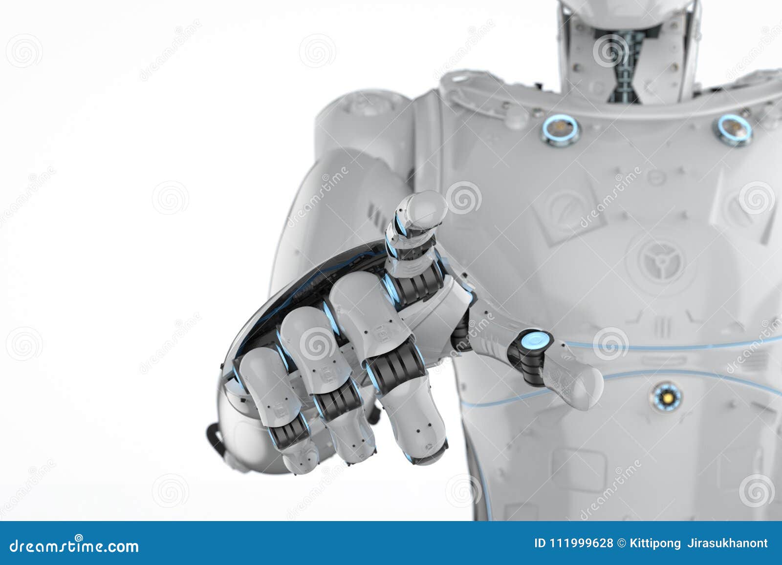 Robot finger point stock illustration. Illustration of automaton ...