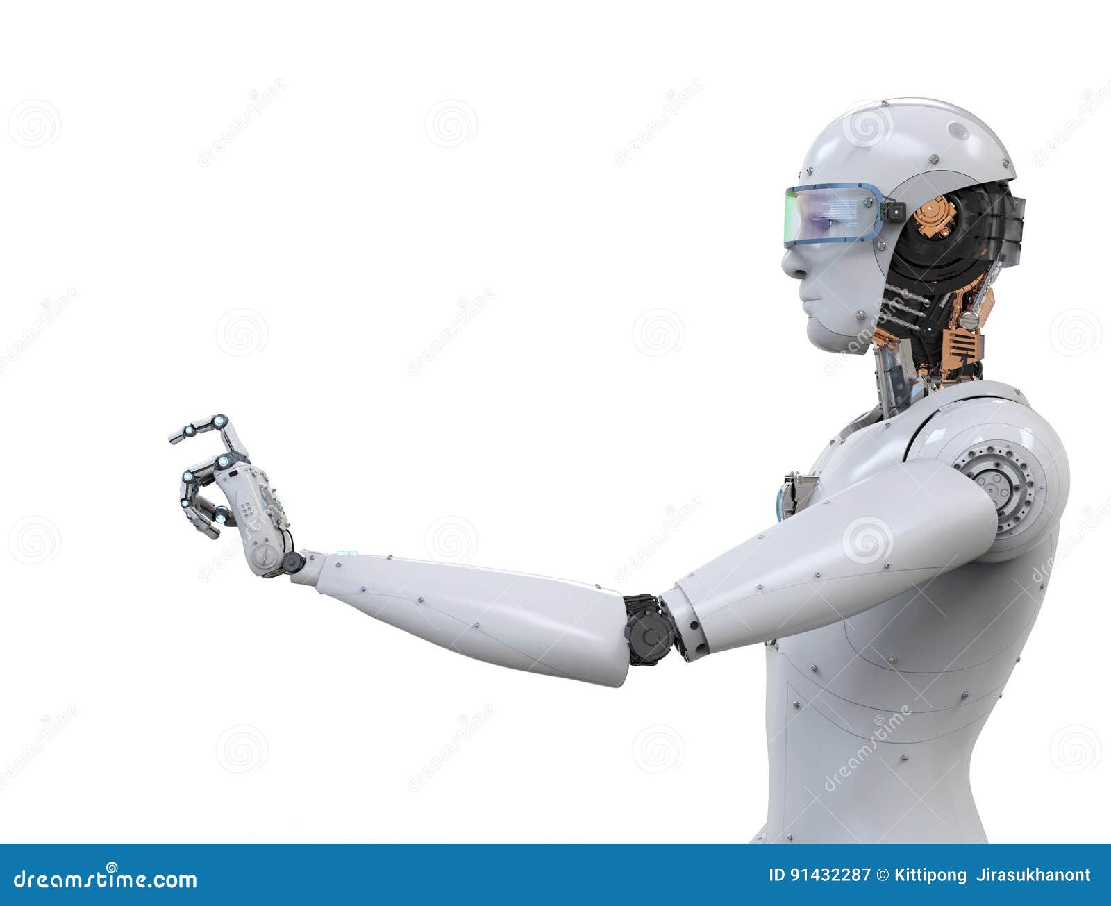 Robot Finger Over Enter Key Royalty-Free Stock Photography ...