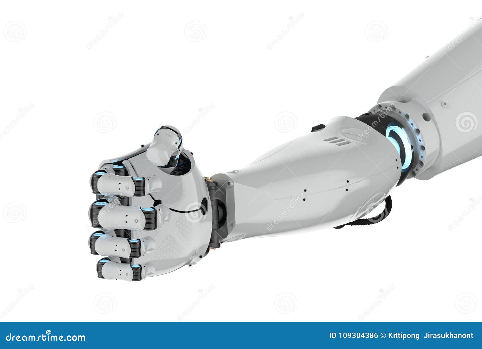 Robot fist isolated stock illustration. Illustration of humanoid ...