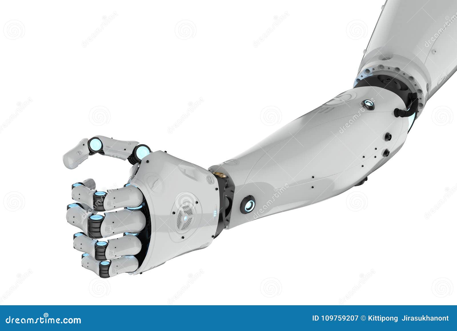 Robot fist isolated stock illustration. Illustration of palm - 109759207
